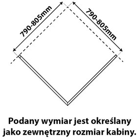 BPS-koupelny Čtvercový sprchový kout HYD-SK08B 80x80 černý/transparent + vanička HYD-OSV-ST02A černá