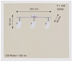 Paulmann 66668 - 3xLED/5W Bodové svítidlo WINDOW 230V