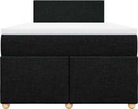 Box spring postel s matrací černá 120x190 cm textil 3288914