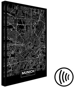 Obraz Tmavá mapa Mnichova (1 díl) vertikální