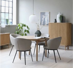 Kulatý rozkládací jídelní stůl v dekoru dubu ø 120 cm Carno - II. jakost – Unique Furniture