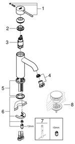 GROHE 23590GN1 - Umyvadlová baterie ESSENCE velikost S zlatá