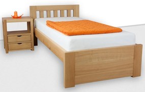 Krajča Jednolůžková postel z masivu Clare 80 x 200 cm Povrchová úprava: Brandy, Druh dřeva: Jasan