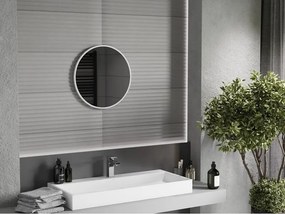 Mexen Loft kulaté koupelnové zrcadlo 40 cm, bílý rám - 9850-040-040-000-20