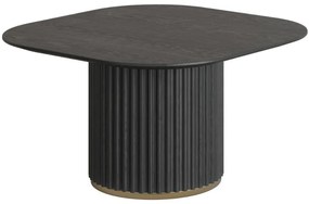 Černý dubový odkládací stolek Miotto Fusano 70 x 70 cm