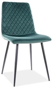Jídelní židle Irys Velvet, zelená / černá
