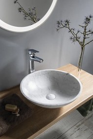 Sapho BLOK kamenné umyvadlo 42 x 14 cm, carrara bílá mat 2401-42