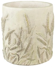 Cementový obal na květináč s jitrocelem Plantain L – 21x21 cm