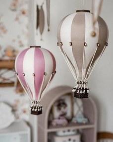 Dekorační horkovzdušný balón – světle šedá - S-28cm x 16cm