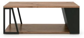 Konferenční stolek s deskou v dekoru ořechového dřeva 100x55 cm Albi - TemaHome