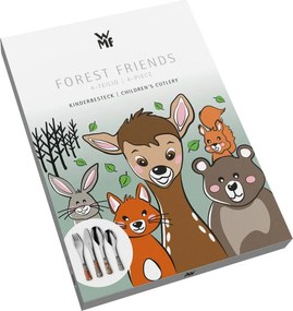 Nerezový dětský příbor 4 ks ve stříbrné barvě Forest Friends – WMF