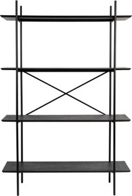 Černý kovový regál 120x180x40 cm Marcio – White Label