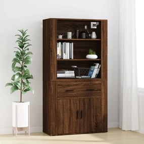 Skříň highboard hnědý dub kompozitní dřevo,  3185382