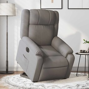 Elektrické zvedací polohovací křeslo taupe textil 3205234