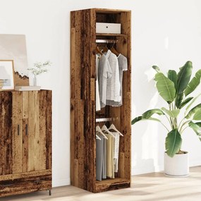 Šatní skříň old wood 50 x 50 x 200 cm kompozitní dřevo 3307790