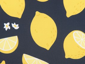 Sada 2 polštářů motiv citrónu 45 x 45 cm černé/ žluté ORCHID Beliani