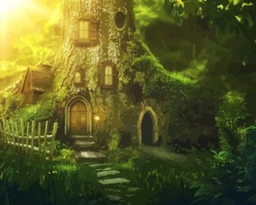 Malování podle čísel gaira dům v lese m991891