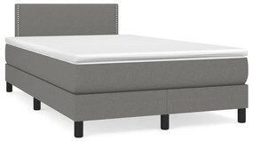 Box spring postel s matrací tmavě šedá 120x190 cm textil 3269717