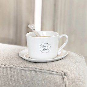 Bastion Collections Porcelánový hrnek Ciao Bella 300 ml, bílá barva, porcelán