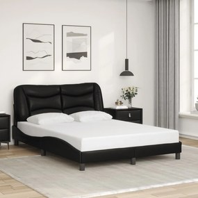 Rám postele bez matrace Hvar černý 120 x 200 cm umělá kůže 3207988