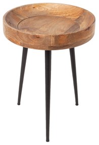 Přírodní mangový odkládací stolek Punaro, 35 cm