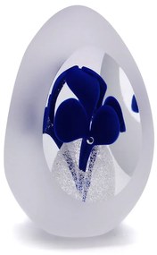 Broušené těžítko trojbrus - dekor 04, Modrá, 10 cm | České sklo od Artcristal Bohemia