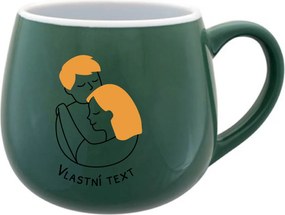 Personalizovaný keramický buclatý hrneček - pár v objetí