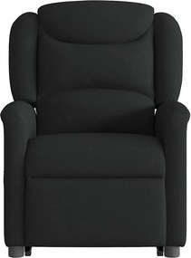 Zvedací polohovací křeslo černé textil 3303196