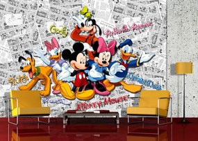 AG Design Čtyřdílná obrazová fototapeta Mickey na komiksu FTD 2225, 360 x 254cm