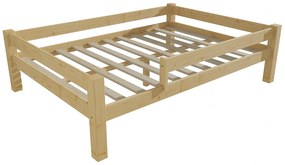 Dětská postel 8X8 01D se zábranou (Barva dřeva: bezbarvý lak, Rozměr: 140 x 200 cm)