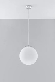 Lustr SOLLUX Ugo 30 E27 1x60W bez zdroje SL.0264 bílé sklo/chrom