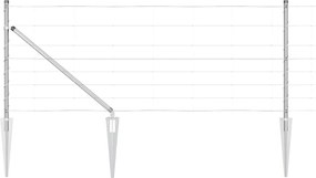 Svařované drátěné ploty s hroty 25 x 0,8 m Pozinkovaná ocel 3351420
