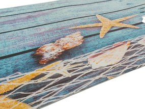 Apextextil, Protiskluzová 3D předložka Moře, 60x180, modrá, koupelna