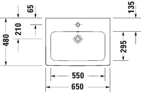 Duravit 23996500002 - Závěsné umyvadlo D-CODE 65x48 cm keramika/lesklá bílá