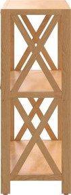 vidaXL 3patrový regál 80 x 30 x 78 cm masivní dubové dřevo [353810]