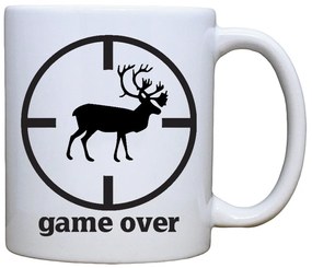 Super plecháček Keramický hrnek s potiskem GAME OVER Objem a motiv: 400 ml černý lem