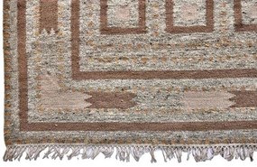 Diamond Carpets India, Ručně vázaný kusový koberec Guggenheim DESP P81 Brown Natural, 80x150, hnědá, chodba / předsíň