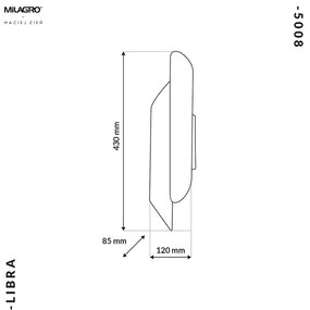 Nástěnné svítidlo Libra, 2x zlaté/černé kovové stínítko, b