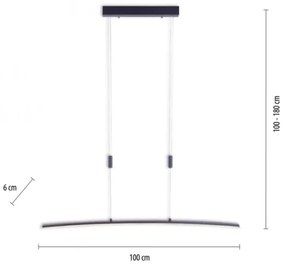 Paul Neuhaus 2530-13 - LED Stmívatelný lustr na lanku JANINA LED/27W/230V