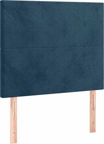 Box spring postel s matrací tmavě modrá 90x200 cm samet 3132541