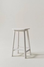 Bílá barová stolička z jasanového dřeva (výška sedáku 65 cm) Selene – Jotex