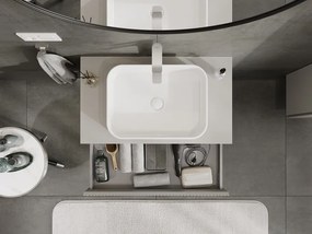 Mexen Rivel, koupelnová skříňka 80 cm, 1 zásuvka, drážkovaná, šedá matná, 91A20-08023-1-BF62