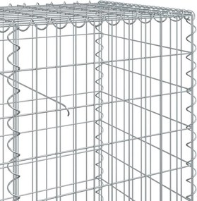 Gabionový koš s víkem 100 x 50 x 100 cm pozinkované železo 3295142