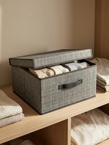 Sinsay - Skládací úložný box s rukojetí a víkem - šedá