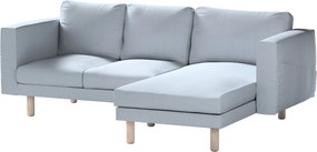 Potah na pohovku IKEA Norsborg 3-místná se šezlongem barva modrá látka pletený vzor