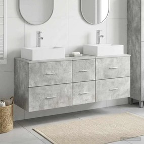 Sada koupelnových skříněk 3 ks Betonově šedá 3405846
