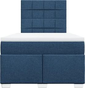 Box spring postel s matrací modrá 120x200 cm textil 3292761