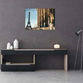 Skleněný obraz z Trocaderského náměstí, Paříž (70x50 cm)