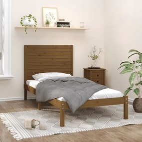 Rám postele bílý masivní dřevo 75 x 190 cm malé jednolůžko