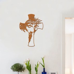 dřevo života Dřevěný kříž s ježíšem na zeď Rozměry (cm): 60x81, Barevný vzor: Třešeň